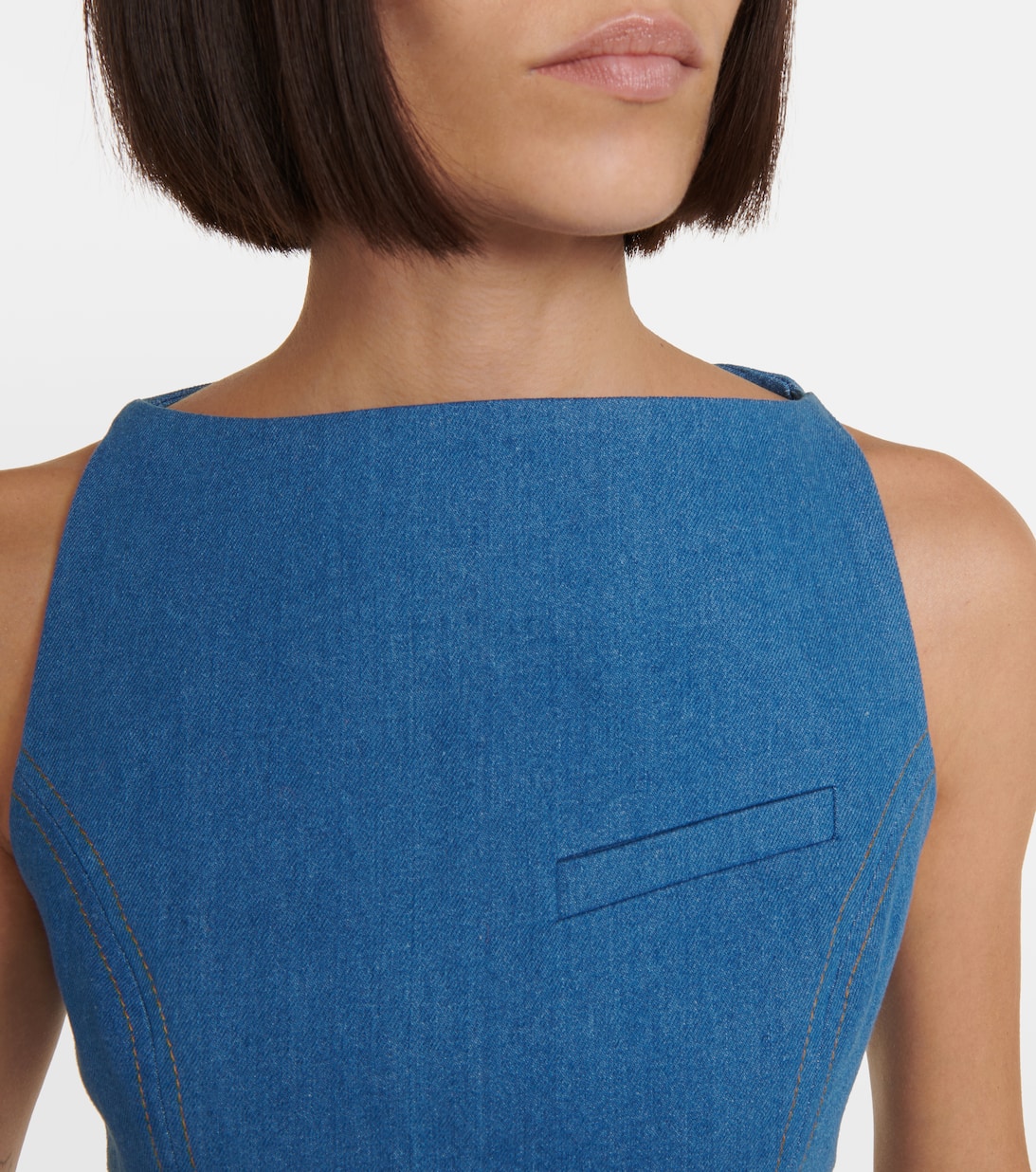 Colia Denim Top in Blue - Aya Muse | Mytheresa