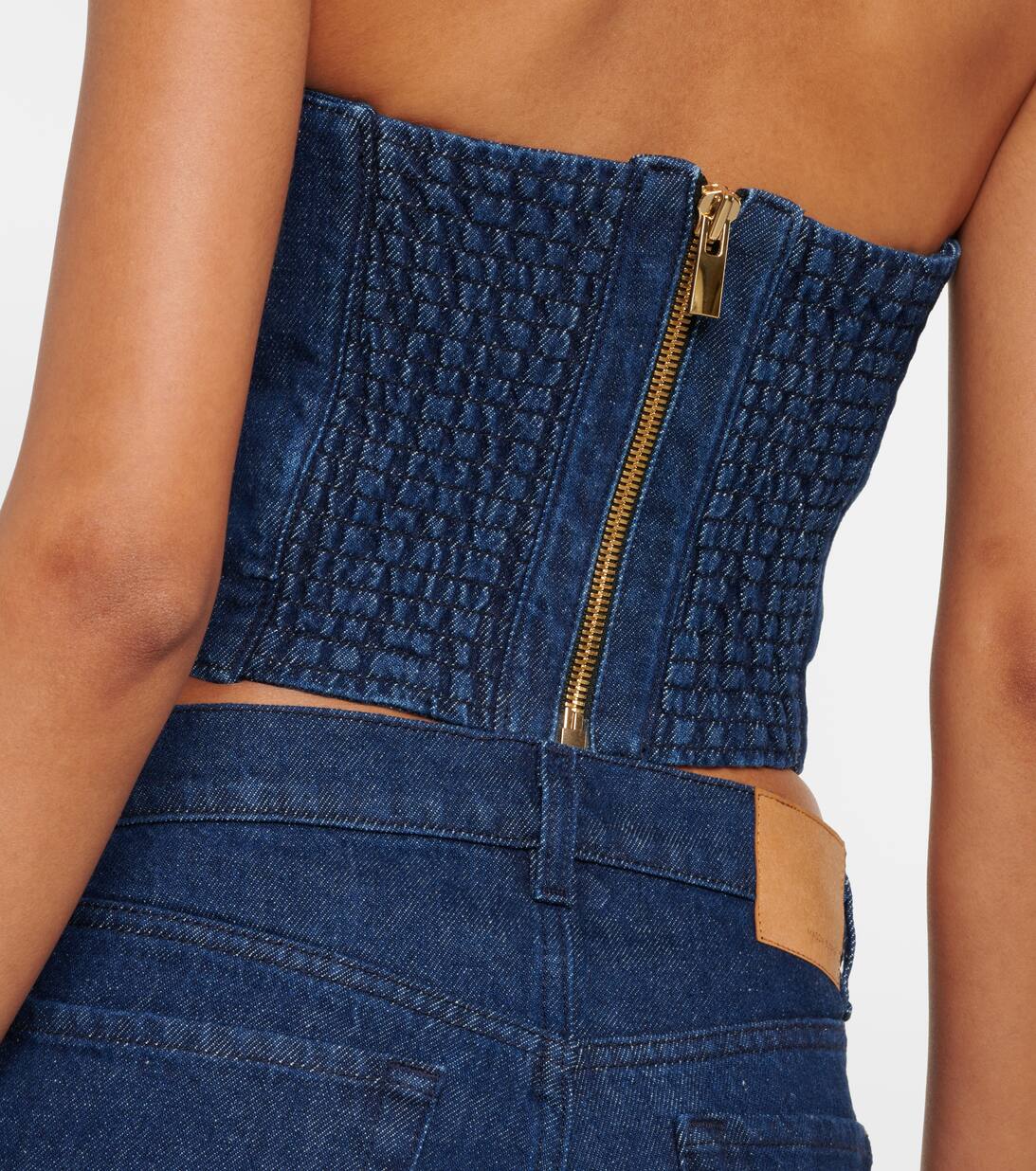 Denim Bustier Top in Blue - Magda Butrym | Mytheresa