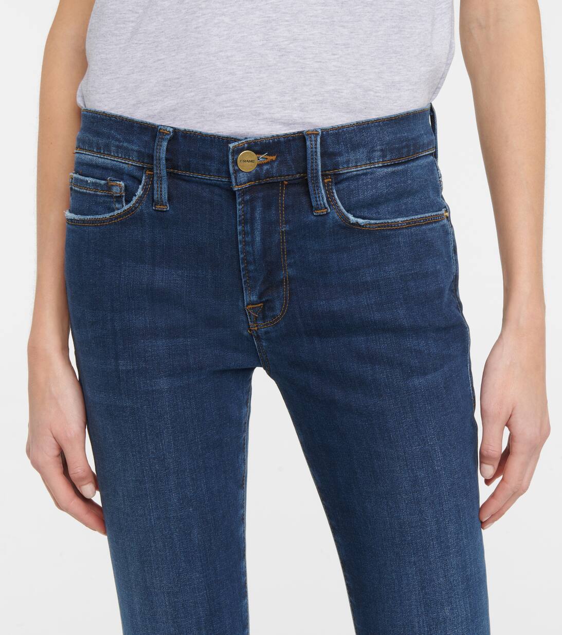 Jean Le Skinny De Jeanne en Bleu – Frame | Mytheresa