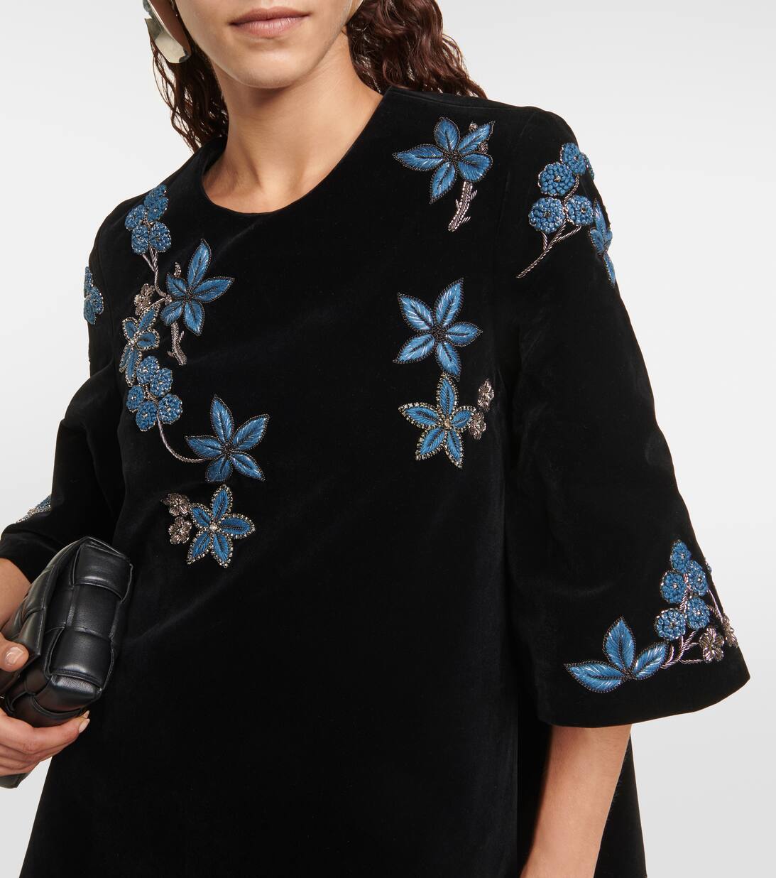 Zosha Embellished Velvet Minidress in Black - Dodo Bar Or | Mytheresa