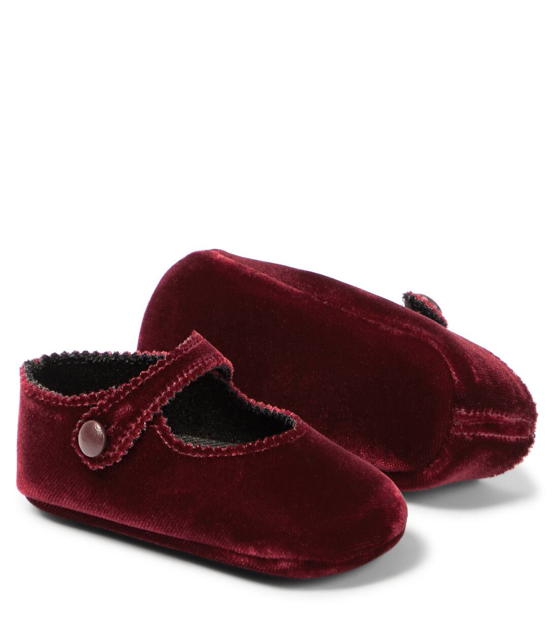Baby Velvet Ballet Flats in Red - Pe Pe | Mytheresa