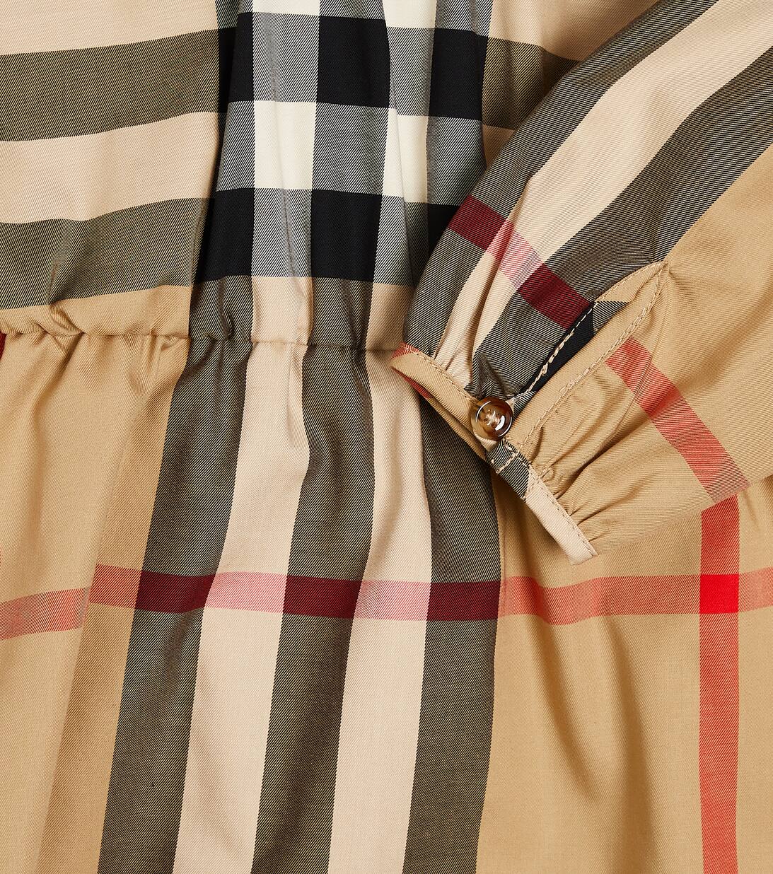 Baby Vintage Check Cotton Blend Dress in Beige - Burberry Kids | Mytheresa