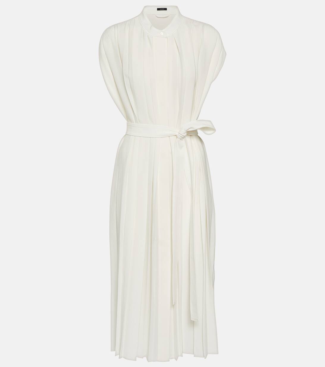 Davidge Pleated Midi Dress in White - Joseph | Mytheresa