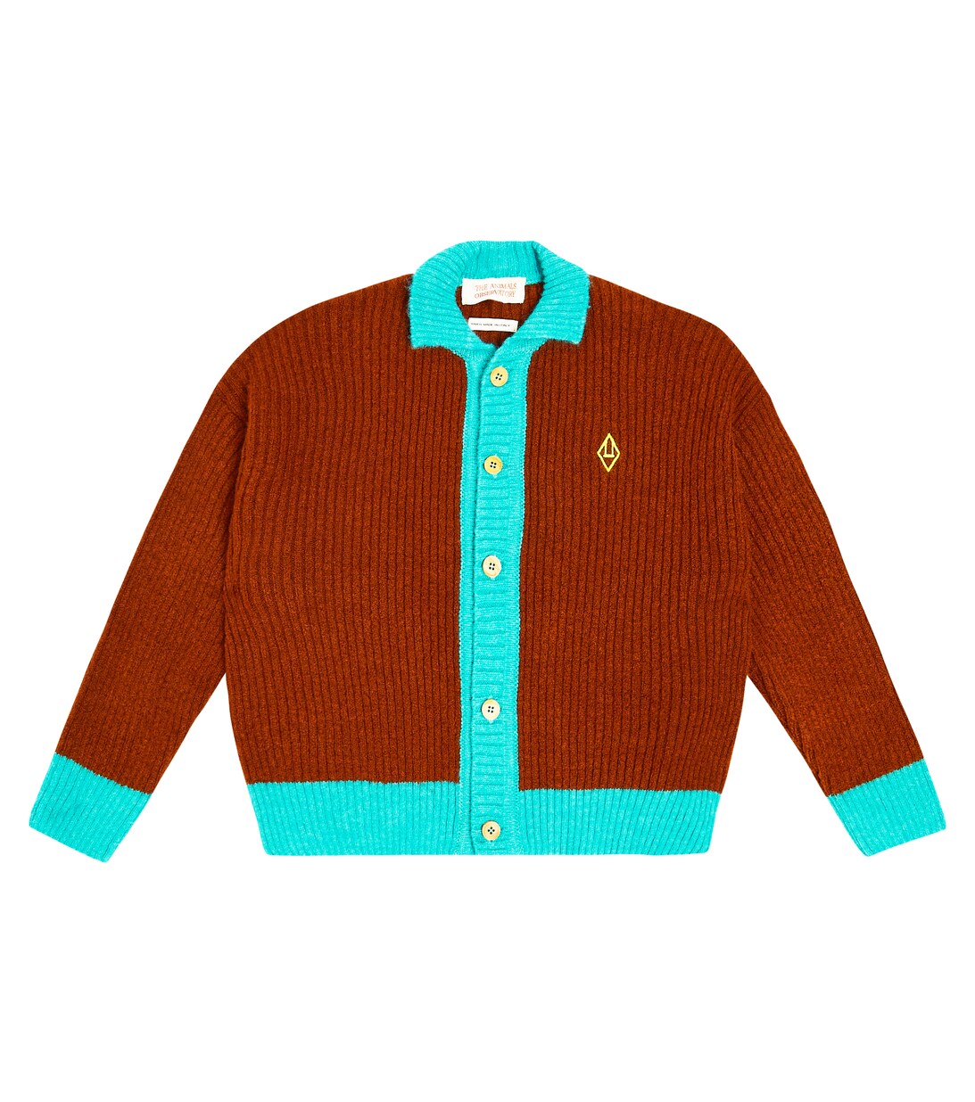 Toucan Colorblocked Wool Cardigan in Multicoloured - The Animals ...