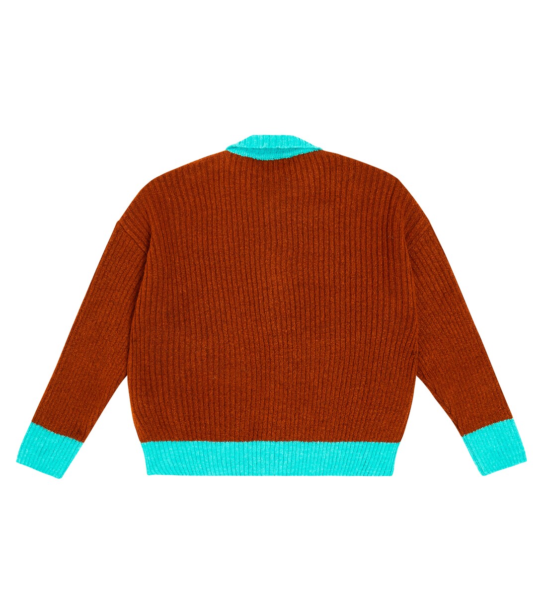 Toucan Colorblocked Wool Cardigan in Multicoloured - The Animals ...