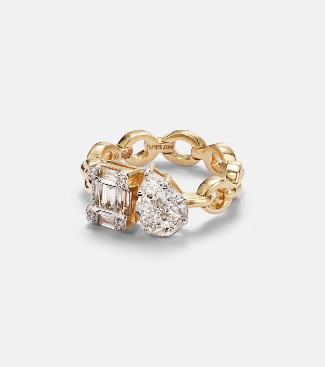 Catena Illusion 18 Kt Gold Ring With White Diamonds in Gold - Nadine ...