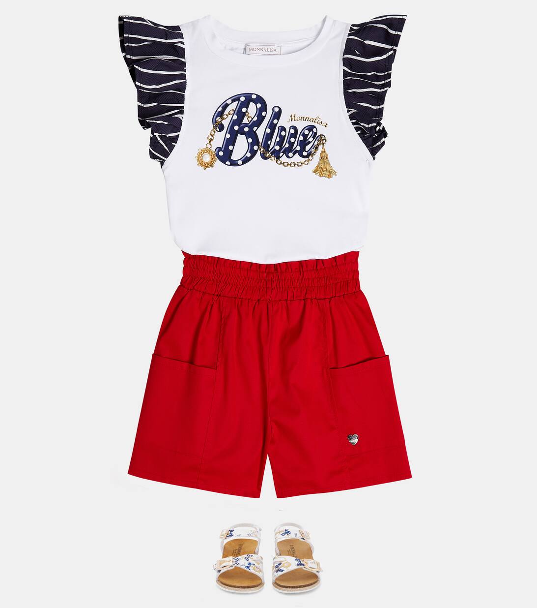 Bermuda Shorts In Red Monnalisa Mytheresa