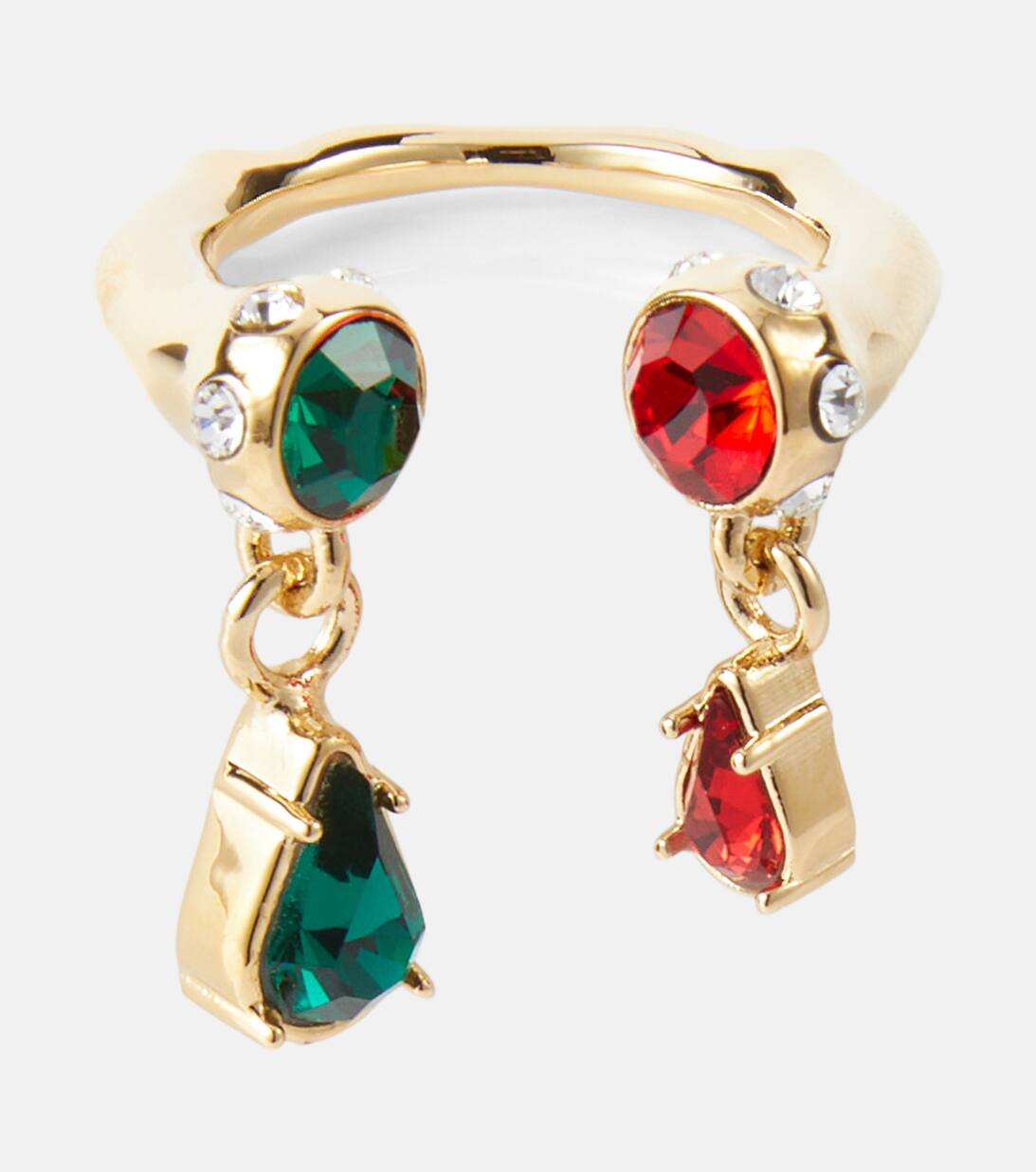 Crystal Embellished Drop Ring in Gold - Rabanne | Mytheresa