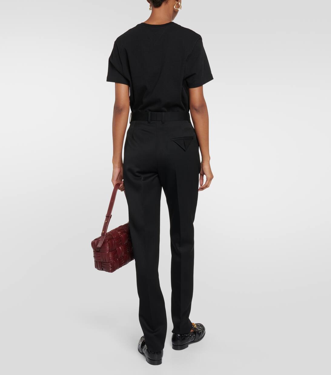 High Rise Hose Sartorial Aus Wolle in Schwarz - Bottega Veneta | Mytheresa