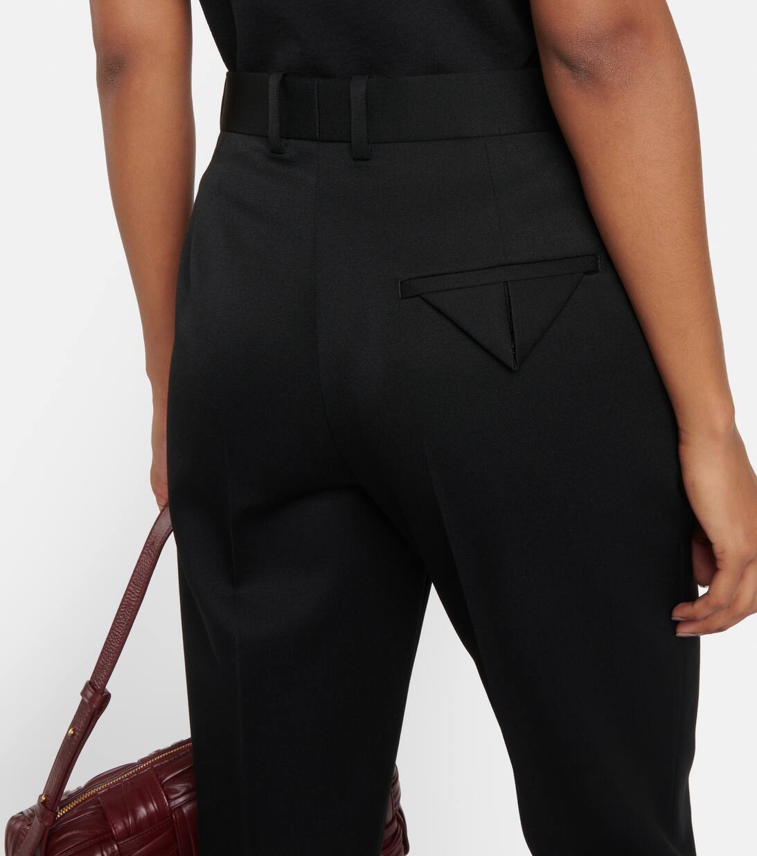 High Rise Hose Sartorial Aus Wolle in Schwarz - Bottega Veneta | Mytheresa