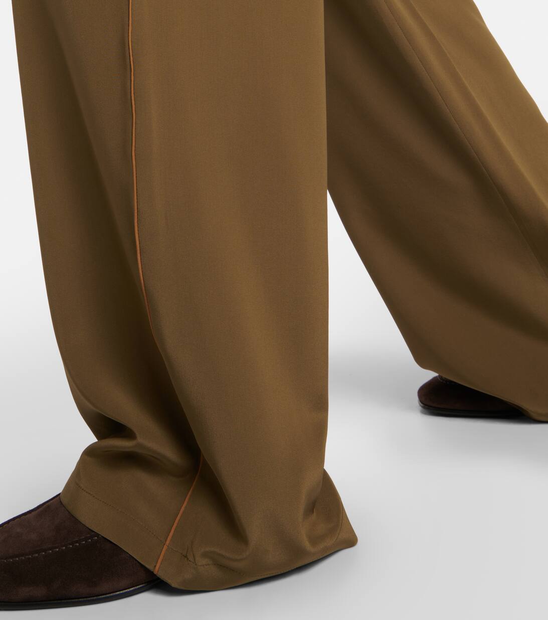 Zigano Straight Silk Pants in Green - Max Mara | Mytheresa