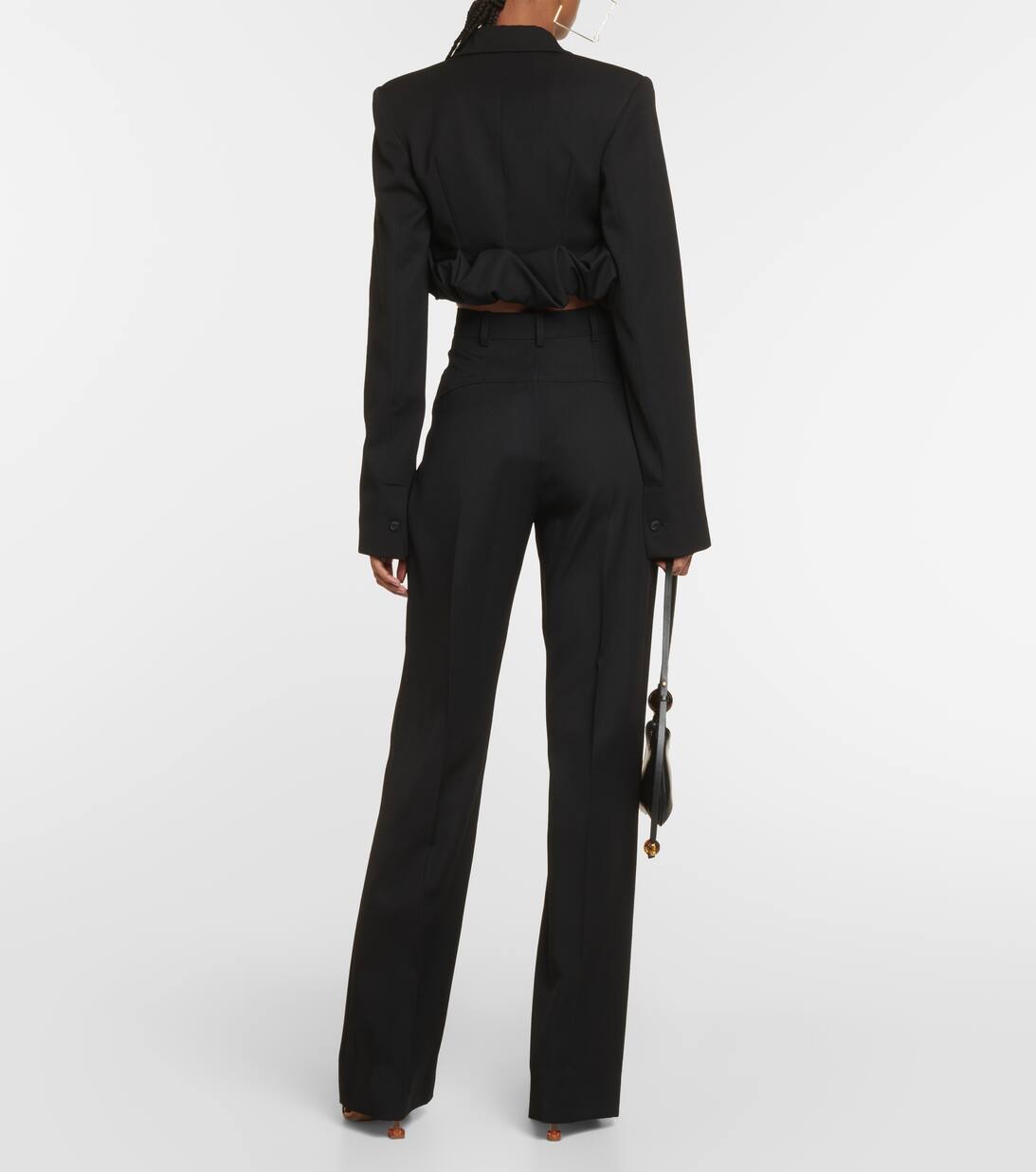 La Veste Croissant Virgin Wool Jacket in Black - Jacquemus | Mytheresa