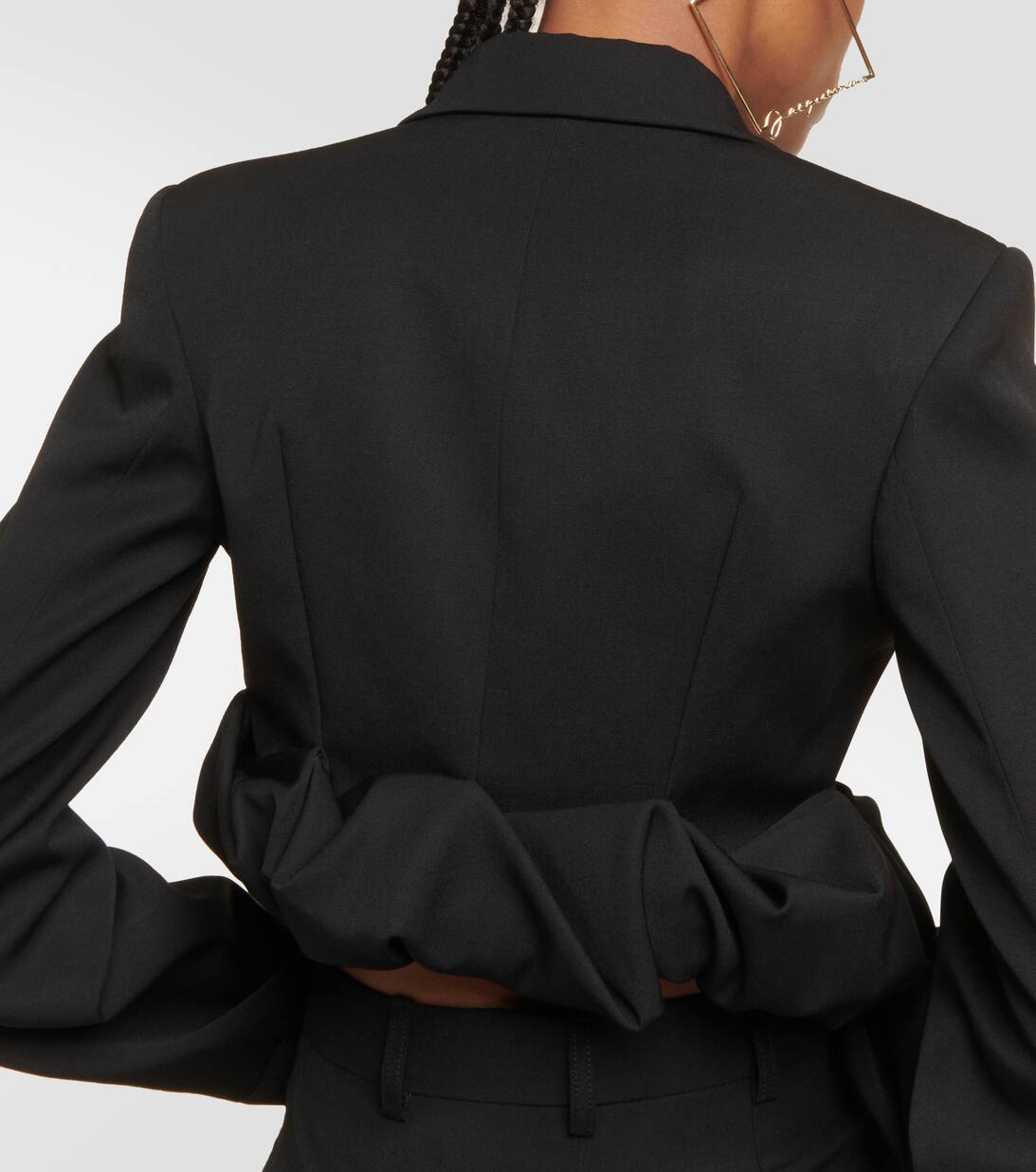 La Veste Croissant Virgin Wool Jacket in Black - Jacquemus | Mytheresa