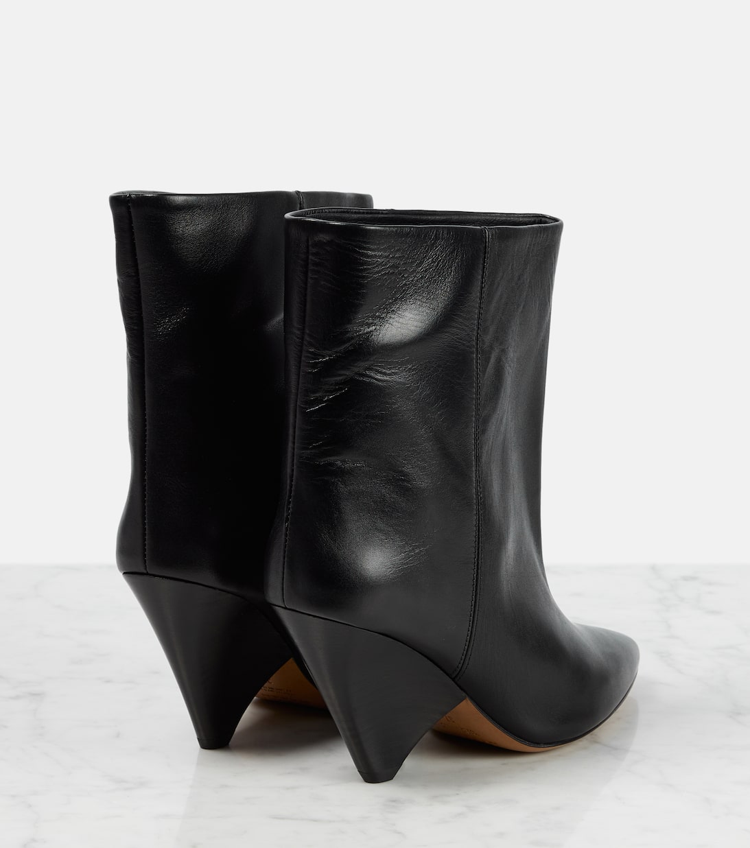 Miyako Leather Ankle Boots in Black - Isabel Marant | Mytheresa