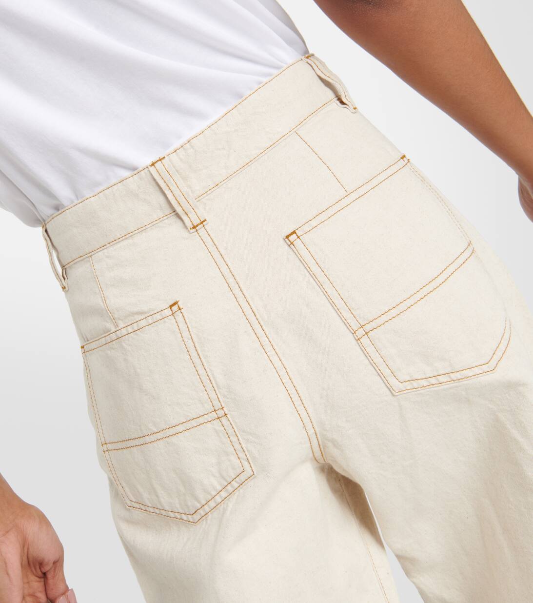 Fanny Barrel Leg Jeans in White - Isabel Marant | Mytheresa