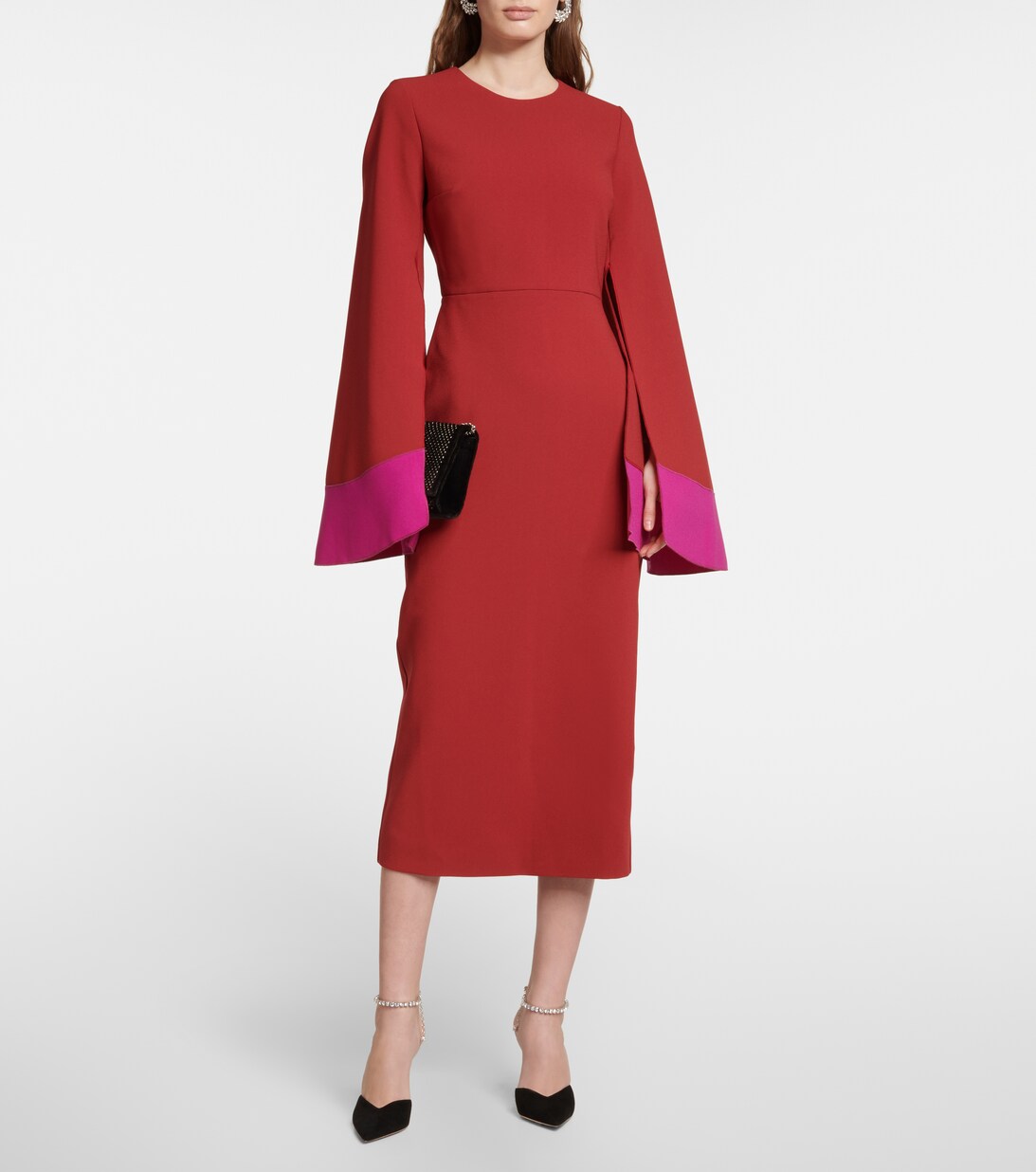 Zimara Midi Dress in Red - Roksanda | Mytheresa
