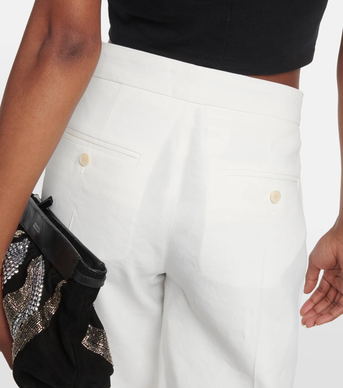 Scarly Wide Leg Pants in White - Isabel Marant | Mytheresa