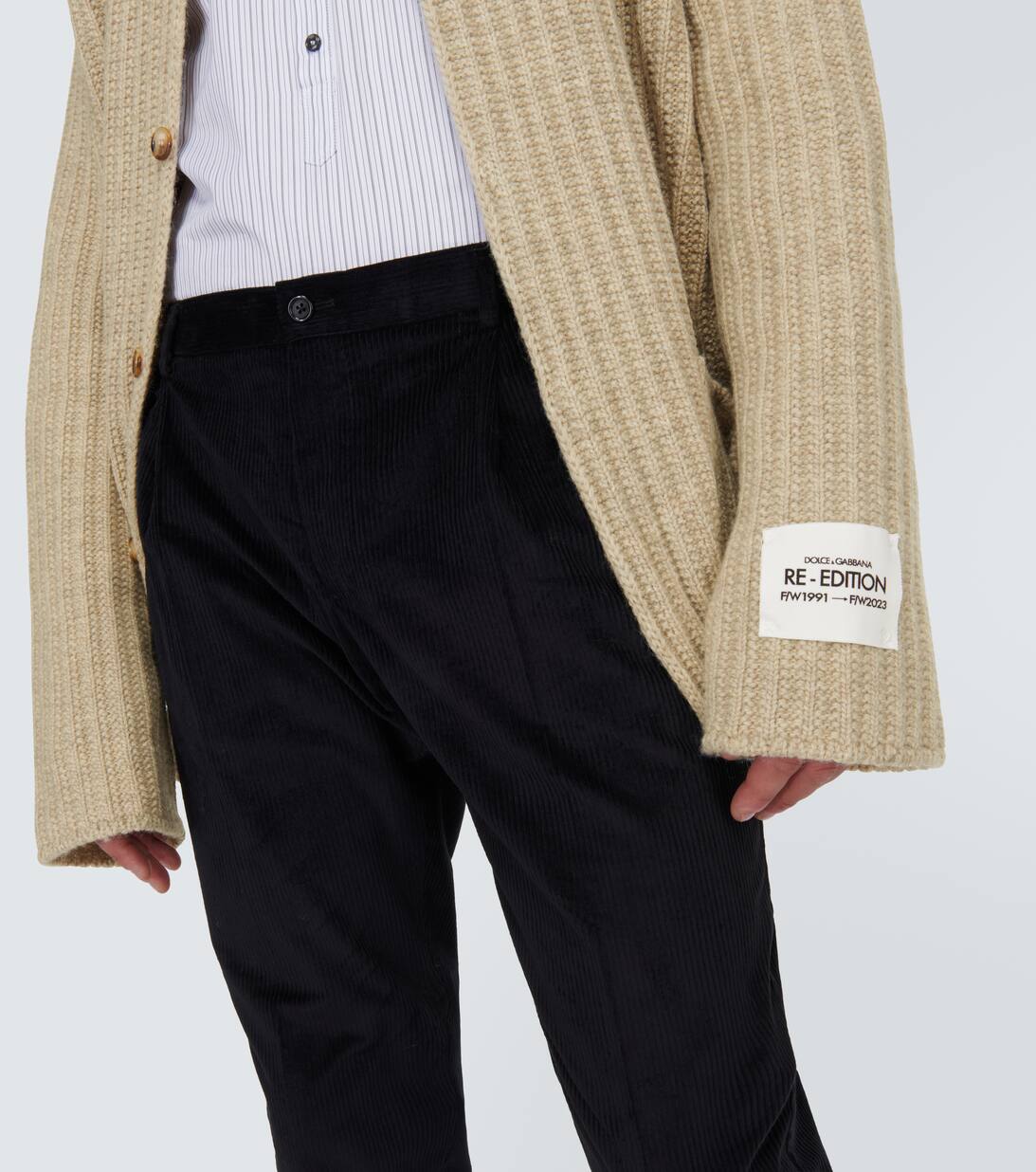 Cotton Slim Fit Pants in Black - Dolce Gabbana | Mytheresa