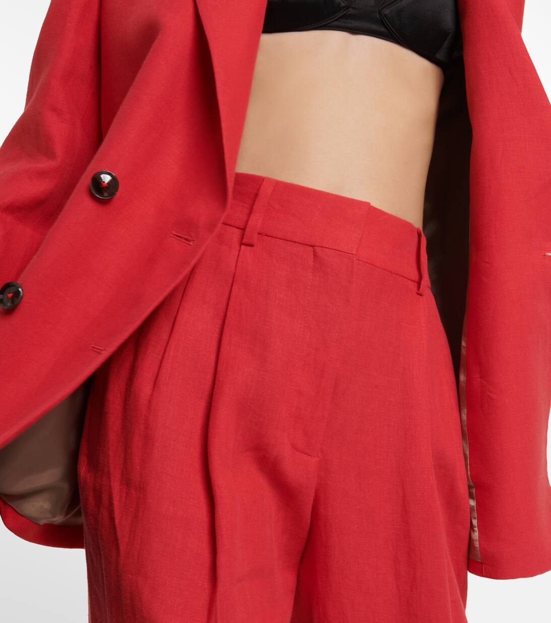 Banker High Rise Straight Pants in Red - Blaze Milano | Mytheresa