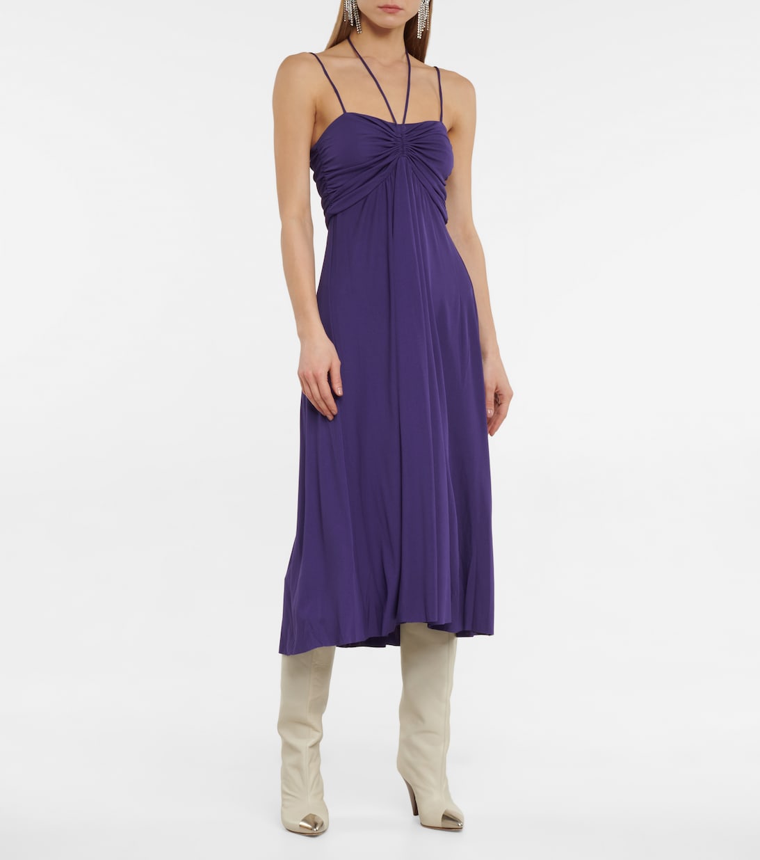 Neckholder Midikleid Jenila in Lila - Isabel Marant | Mytheresa