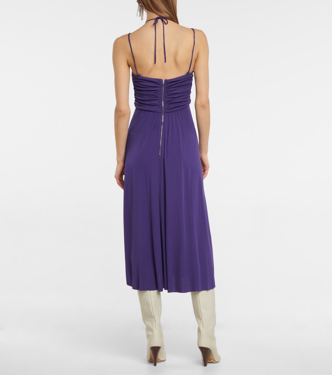 Neckholder Midikleid Jenila in Lila - Isabel Marant | Mytheresa