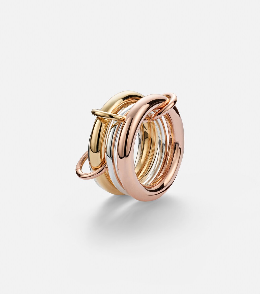 Cici Rose 18 Kt Gold And Sterling Silver Linked Rings in Gold ...