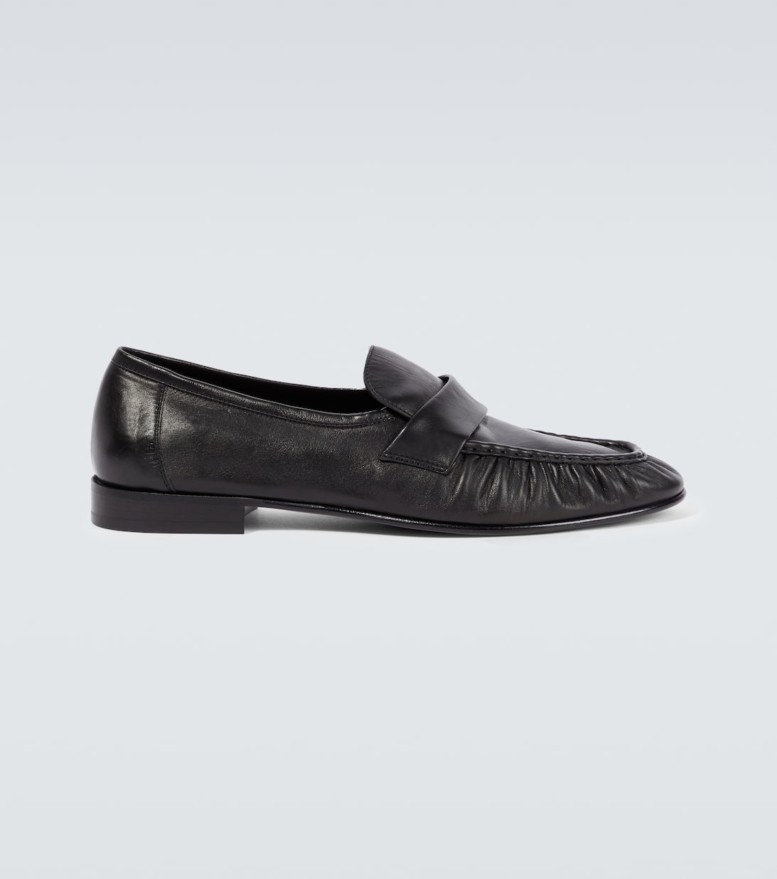 Soft Leather Loafers in Black - The Row | Mytheresa