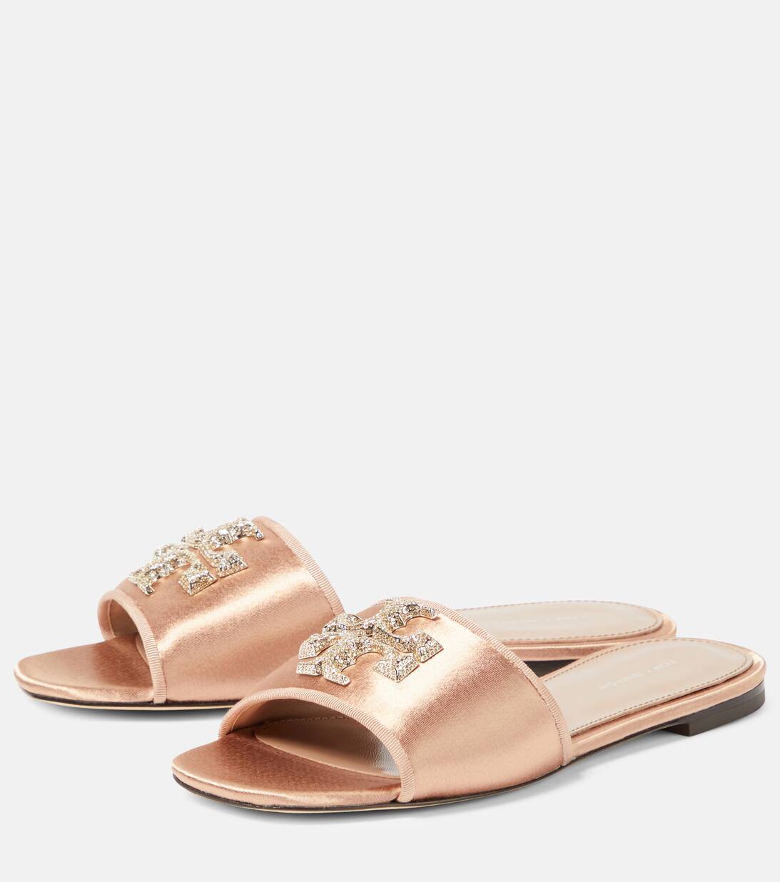 Miller Crystal Embellished Slides in Purple - Tory Burch | Mytheresa