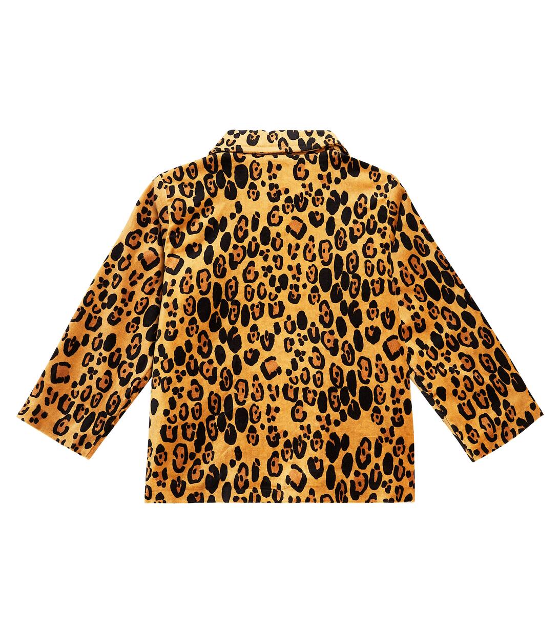 브라운 Leopard 코튼 벨벳 블레이저 - Mini Rodini | Mytheresa