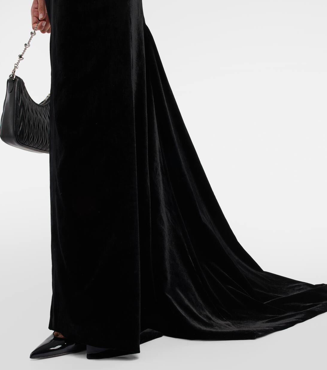 Robe Longue En Velours en Noir – Alessandra Rich | Mytheresa