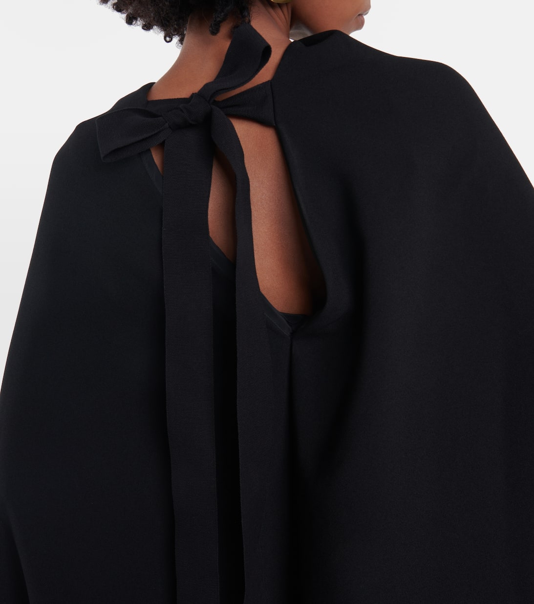 Cape Detail Crepe Midi Dress in Multicoloured - Roksanda | Mytheresa