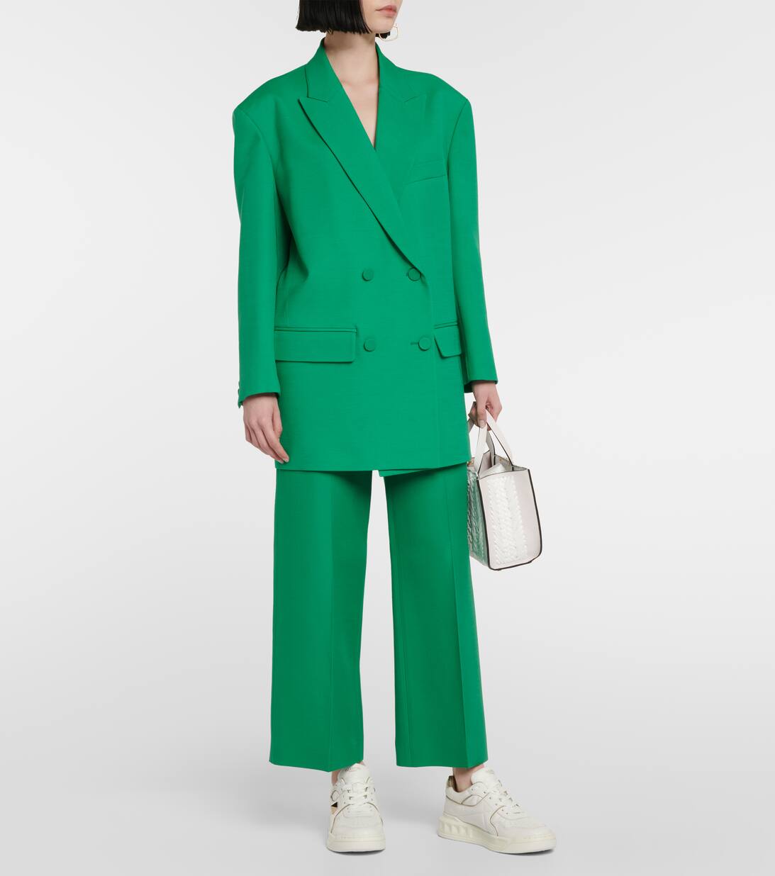 白色的One Stud皮革运动鞋 - Valentino Garavani | Mytheresa