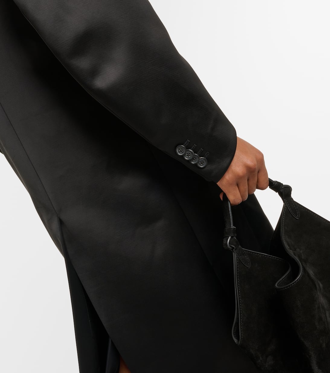 Kelton Satin Coat in Black - Khaite | Mytheresa