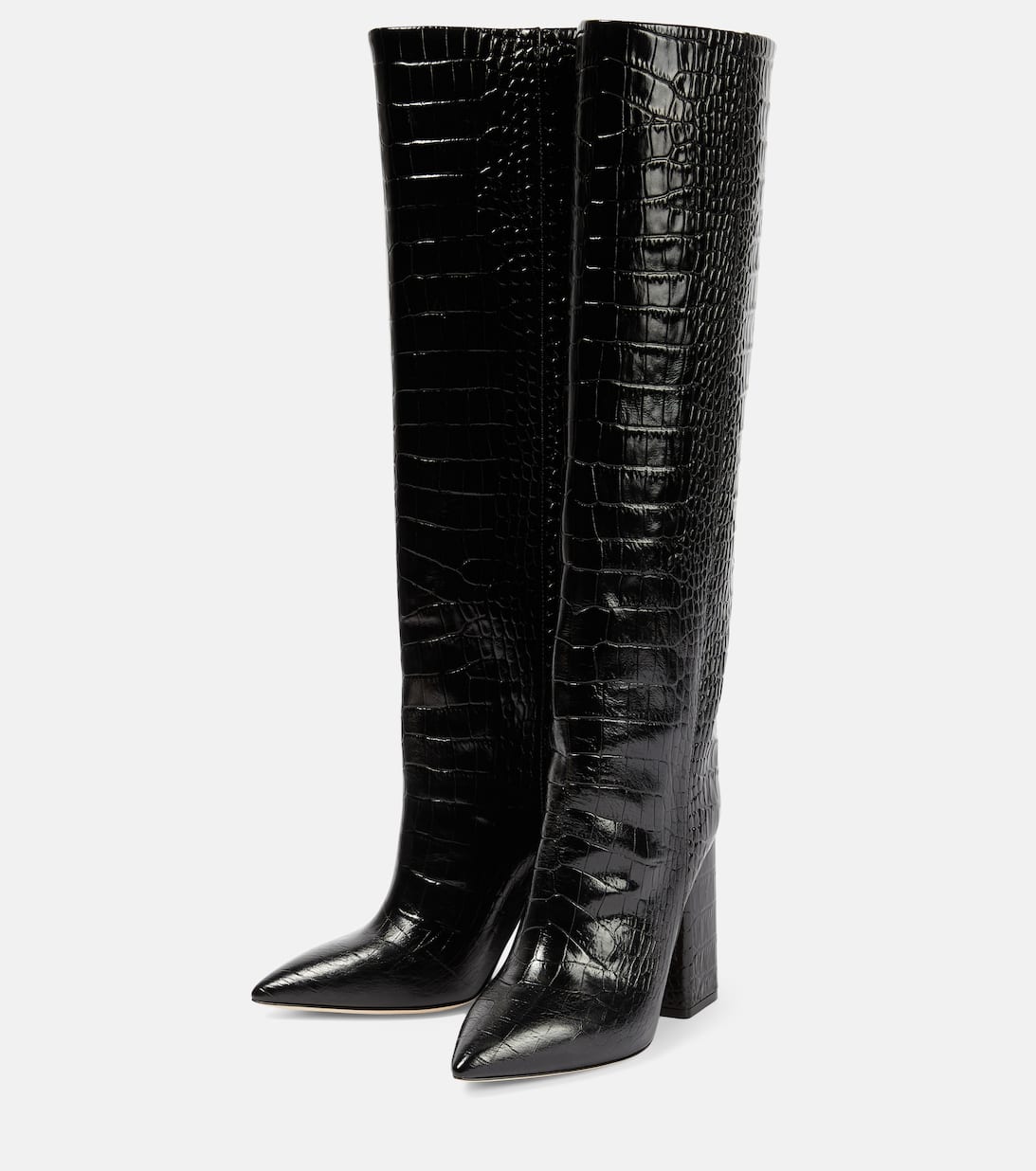 Anja Leather Knee High Boots in Black - Paris Texas | Mytheresa