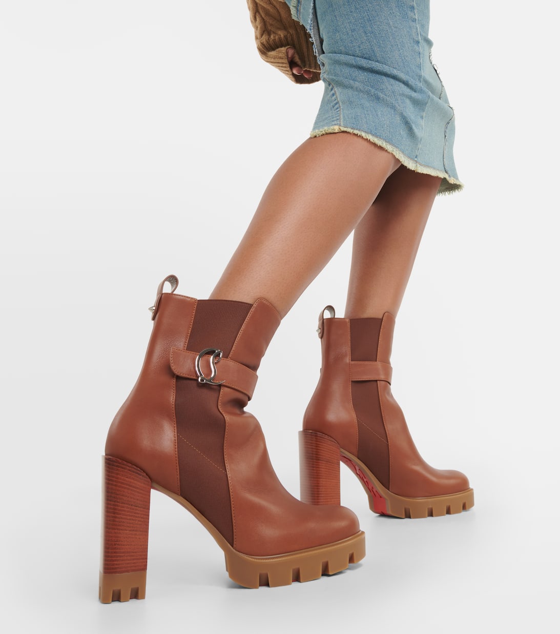 Brown High Heel Ankle Boots