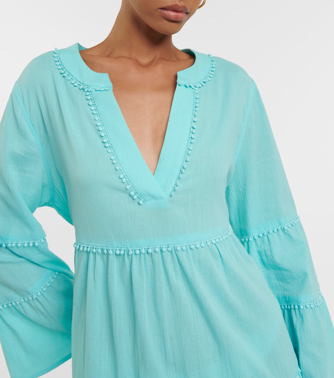 Cotton Tunic in Blue - Heidi Klein | Mytheresa