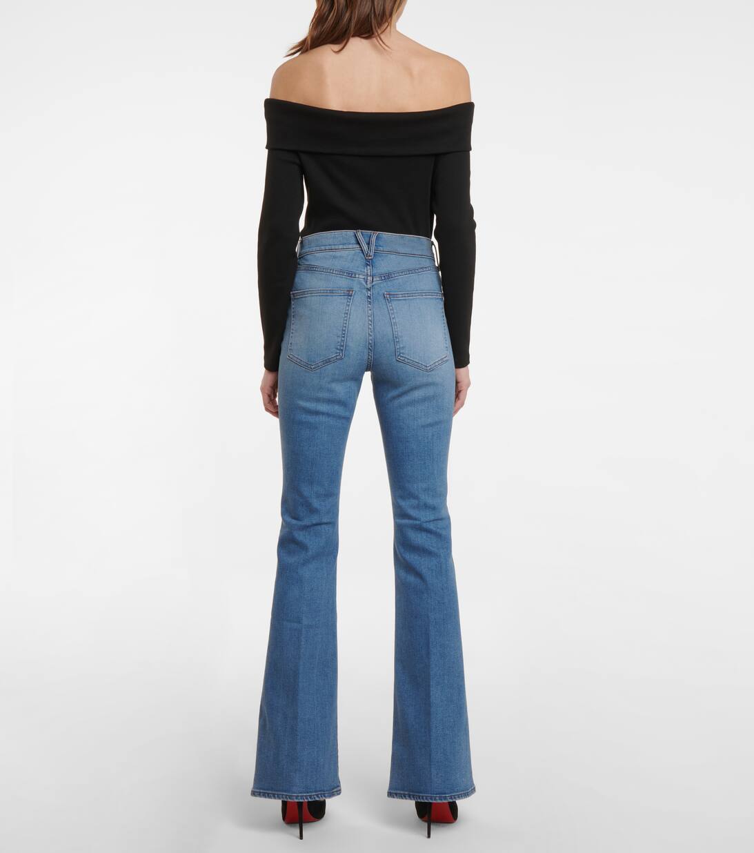 Beverly High Rise Flared Jeans in Blue - Veronica Beard | Mytheresa