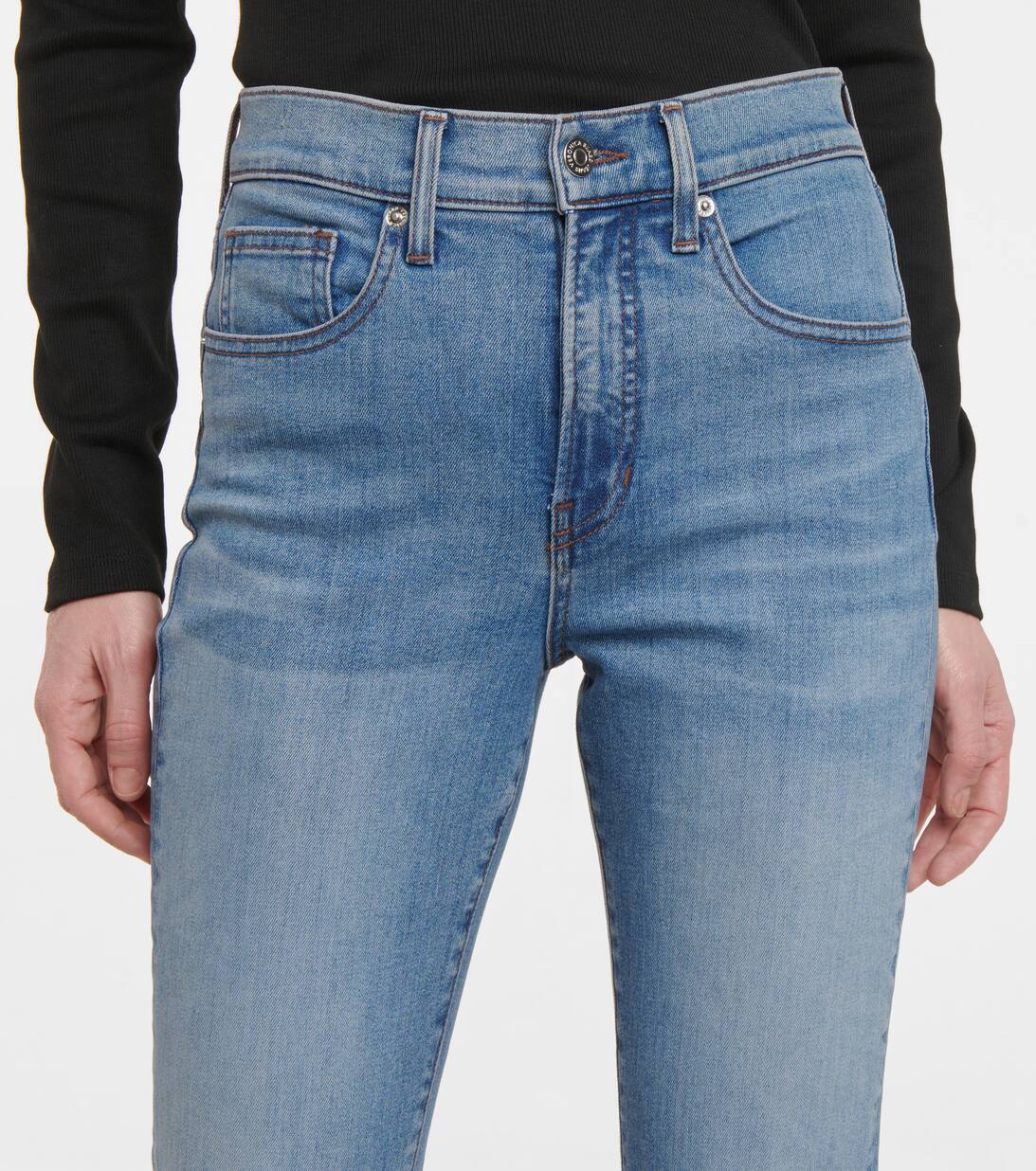 Beverly High Rise Flared Jeans in Blue - Veronica Beard | Mytheresa