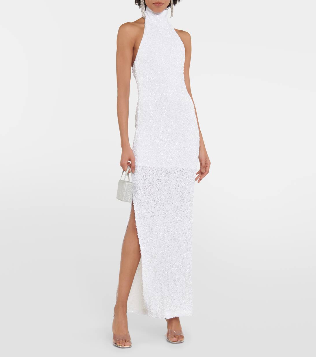 Bridal Kasia Sequined Maxi Dress in White - Rotate Birger Christensen | Mytheresa