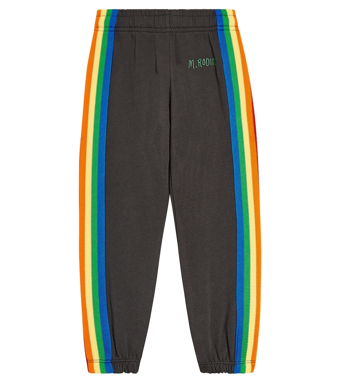 Rainbow Stripe Jersey Sweatpants in Black - Mini Rodini | Mytheresa