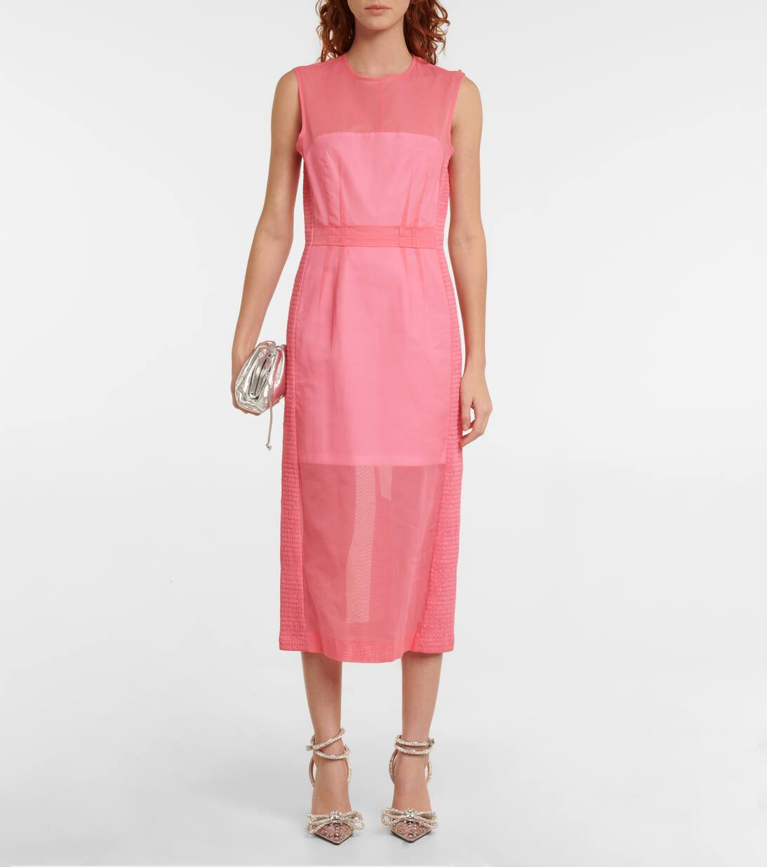 Double Bow Embellished PVC Pumps in Silver - Mach Mach | Mytheresa