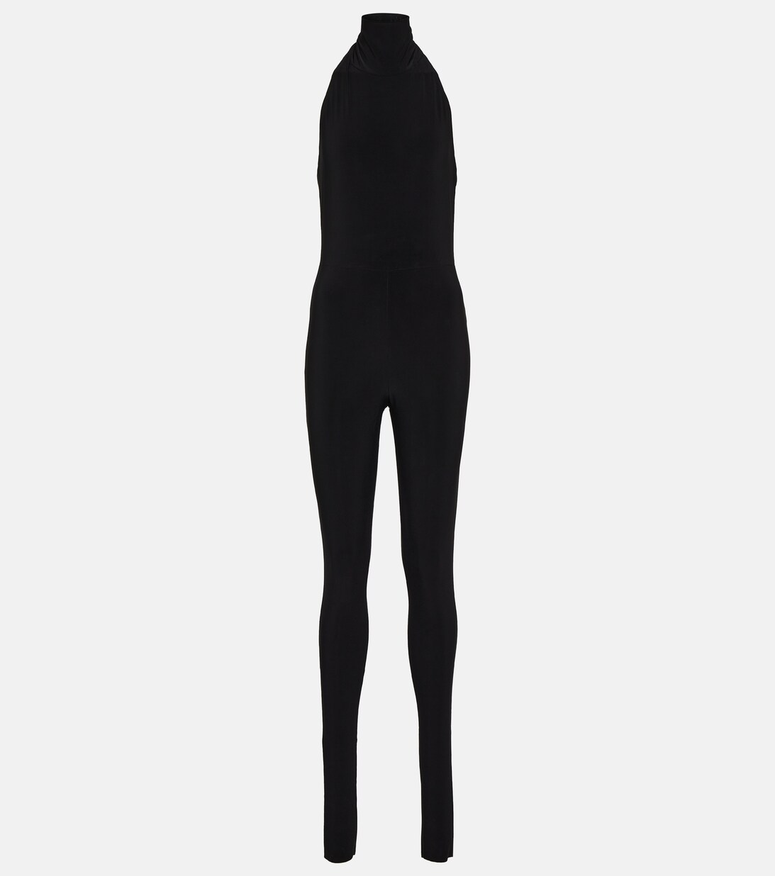 Halterneck Stirrup Catsuit in Black - Norma Kamali | Mytheresa