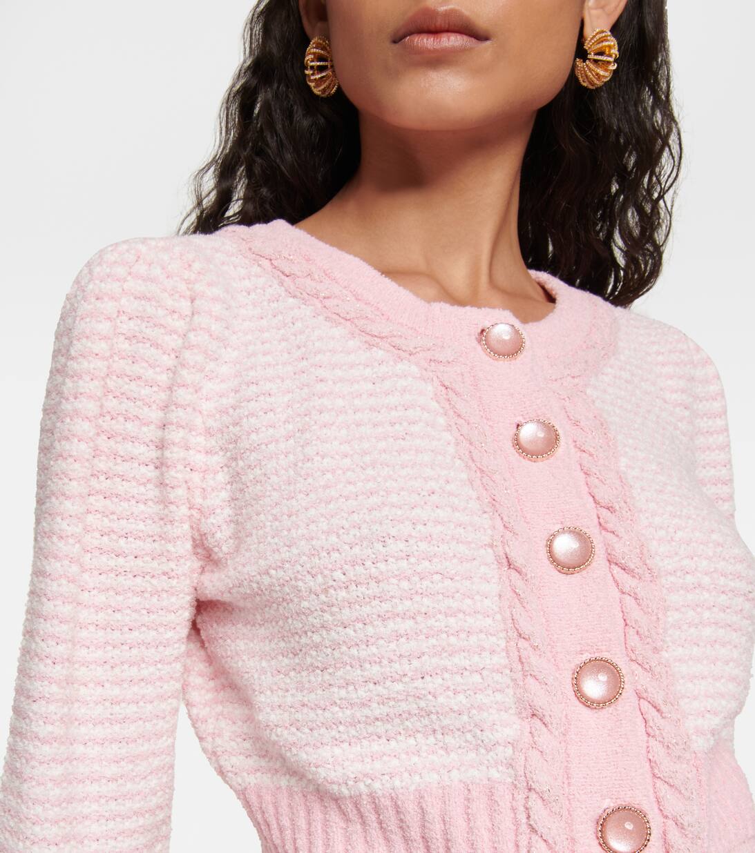 Twain Cropped Cardigan in Pink - Love Shack Fancy | Mytheresa