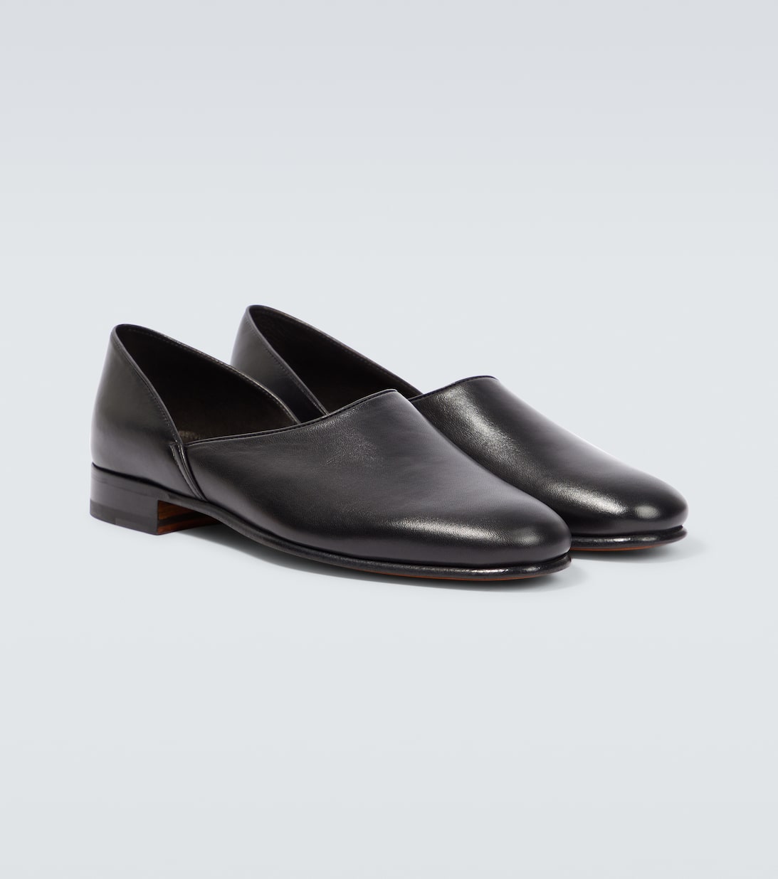 House Shoe Leather Loafers in Black - Bode | Mytheresa