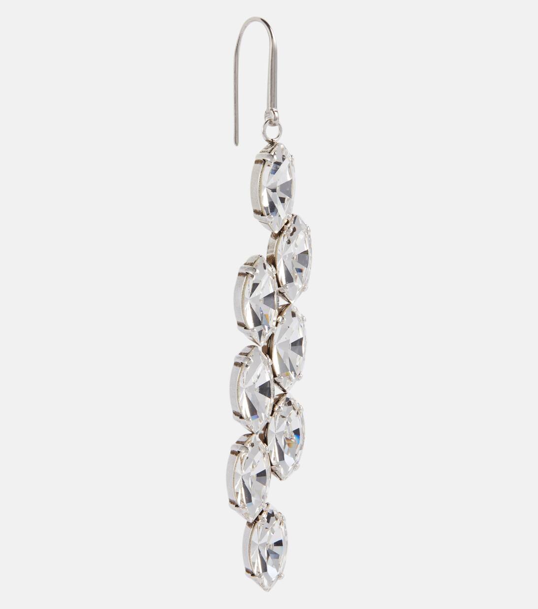 Embrace Crystal Embellished Earrings in Silver - Isabel Marant | Mytheresa