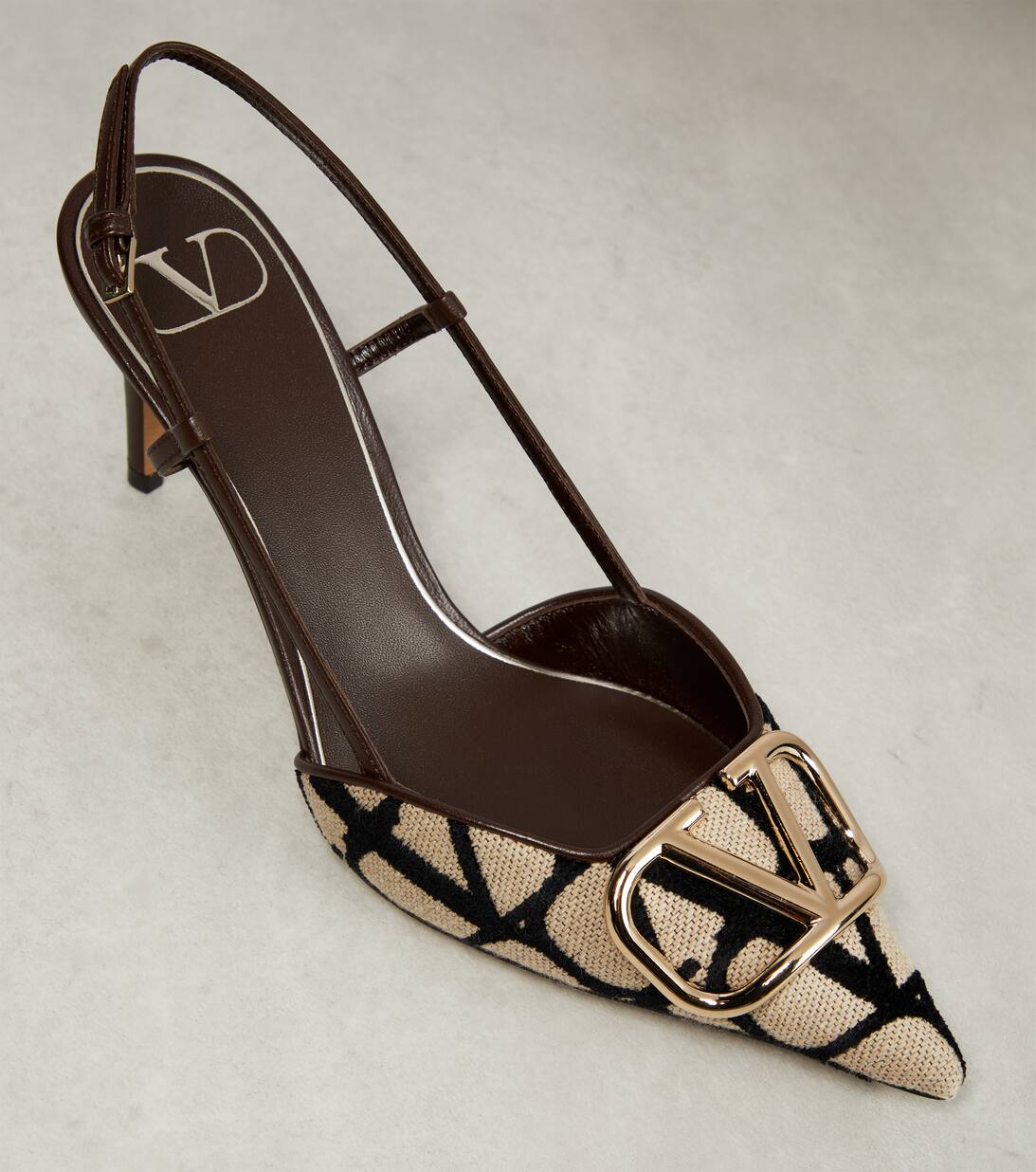 Toile Iconographe Slingback Pumps in Multicoloured - Valentino Garavani ...