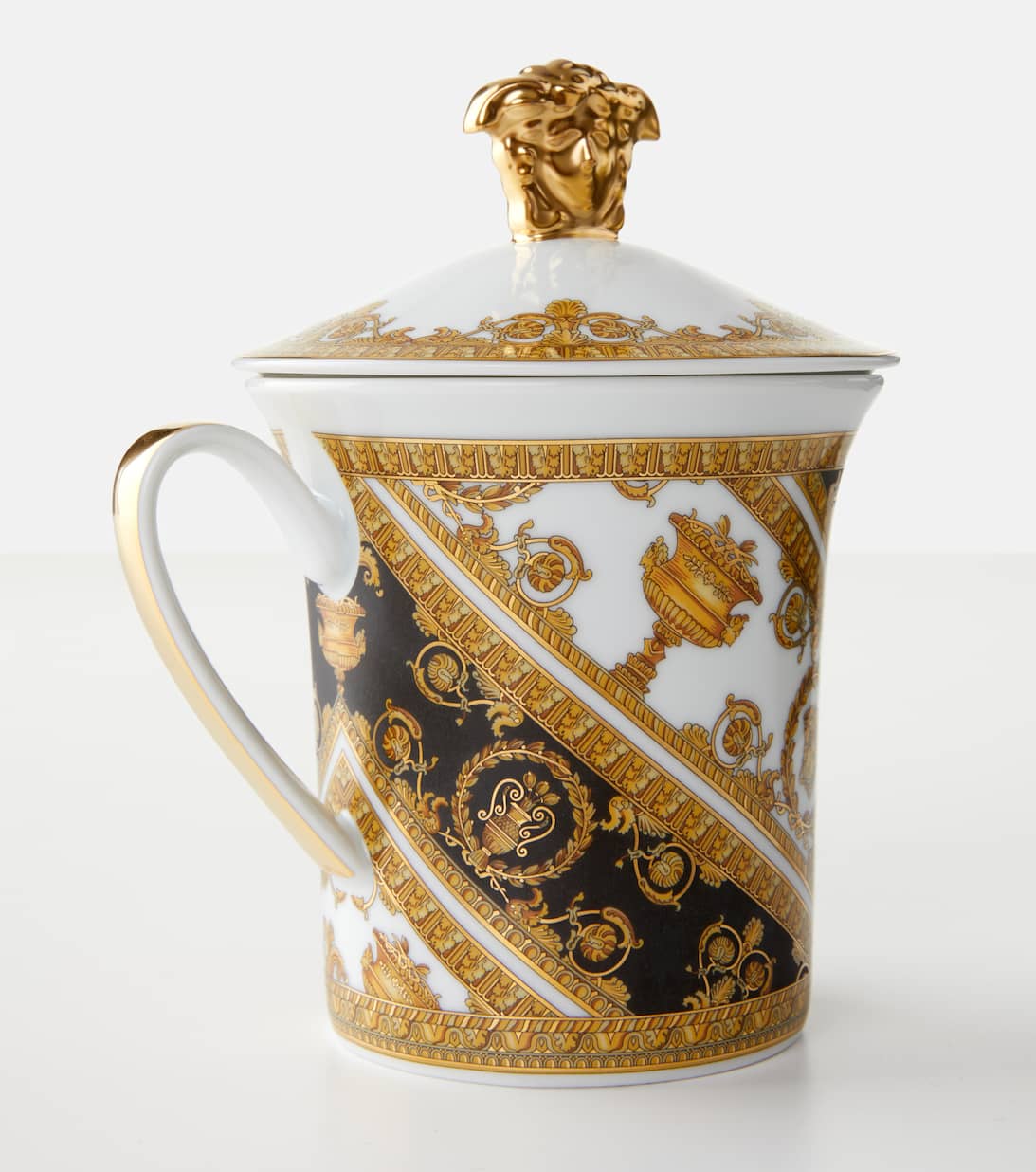 I Love Baroque Lidded Mug in Multicoloured - Versace Home | Mytheresa
