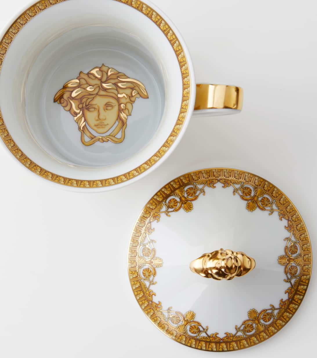 I Love Baroque Lidded Mug in Multicoloured - Versace Home | Mytheresa