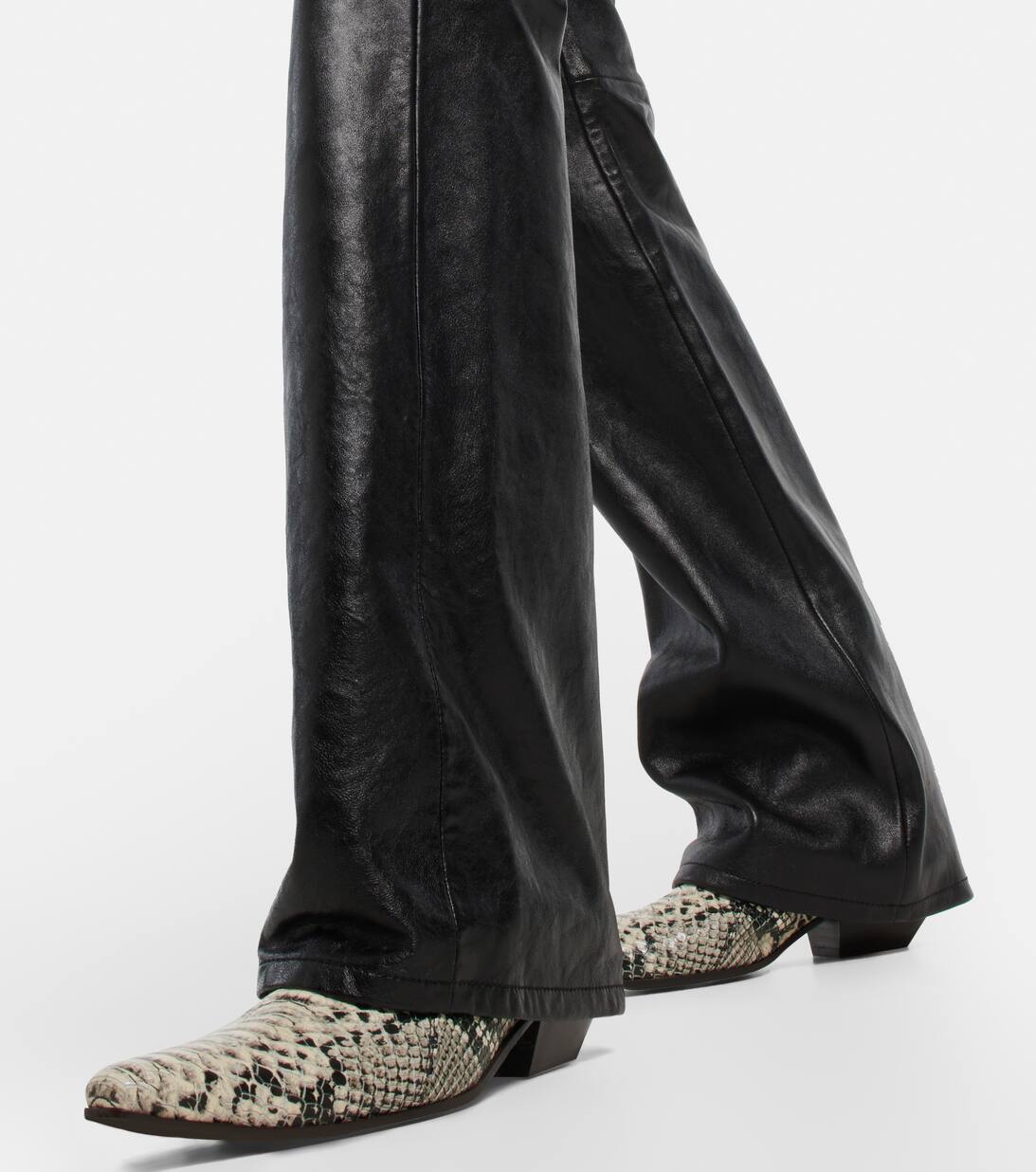 Flared Leather Pants in Black - Acne Studios | Mytheresa