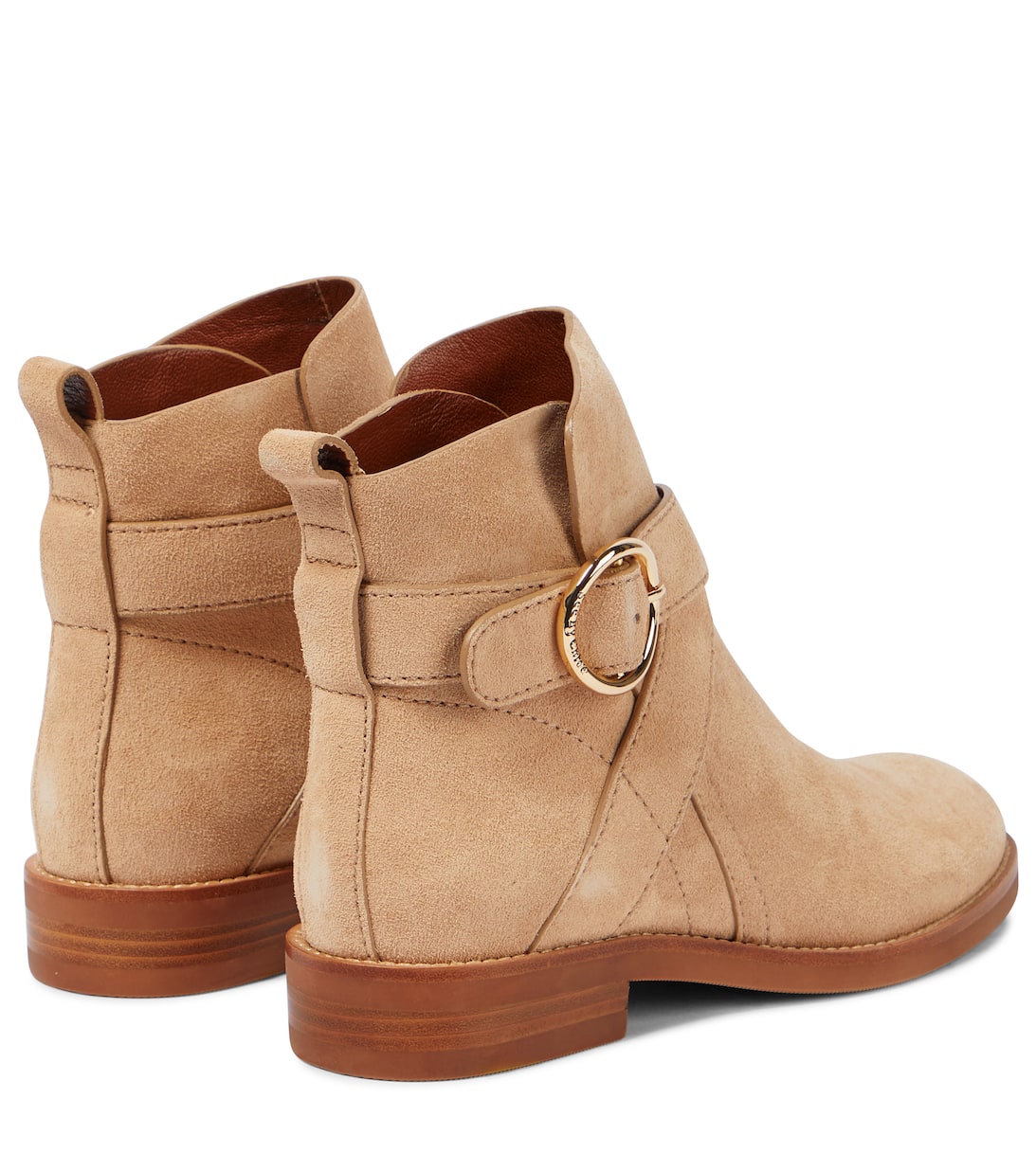 Suede Flat Ankle Boots